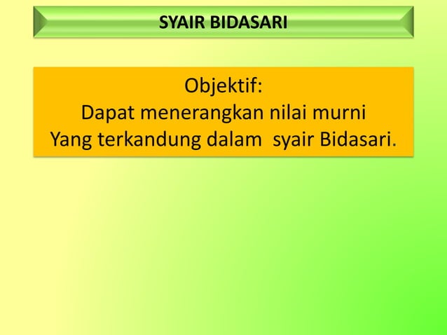 Syair bidasari nilai murni | PPT