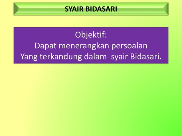 SYAIR BIDASARI : PERSOALAN | PPT