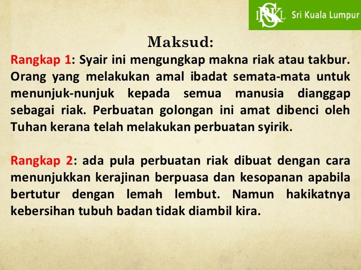 Syair makna riak presentation1