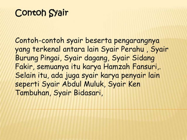 PPT Materi Menyimak Syair yang Diperdengarkan | PPTX