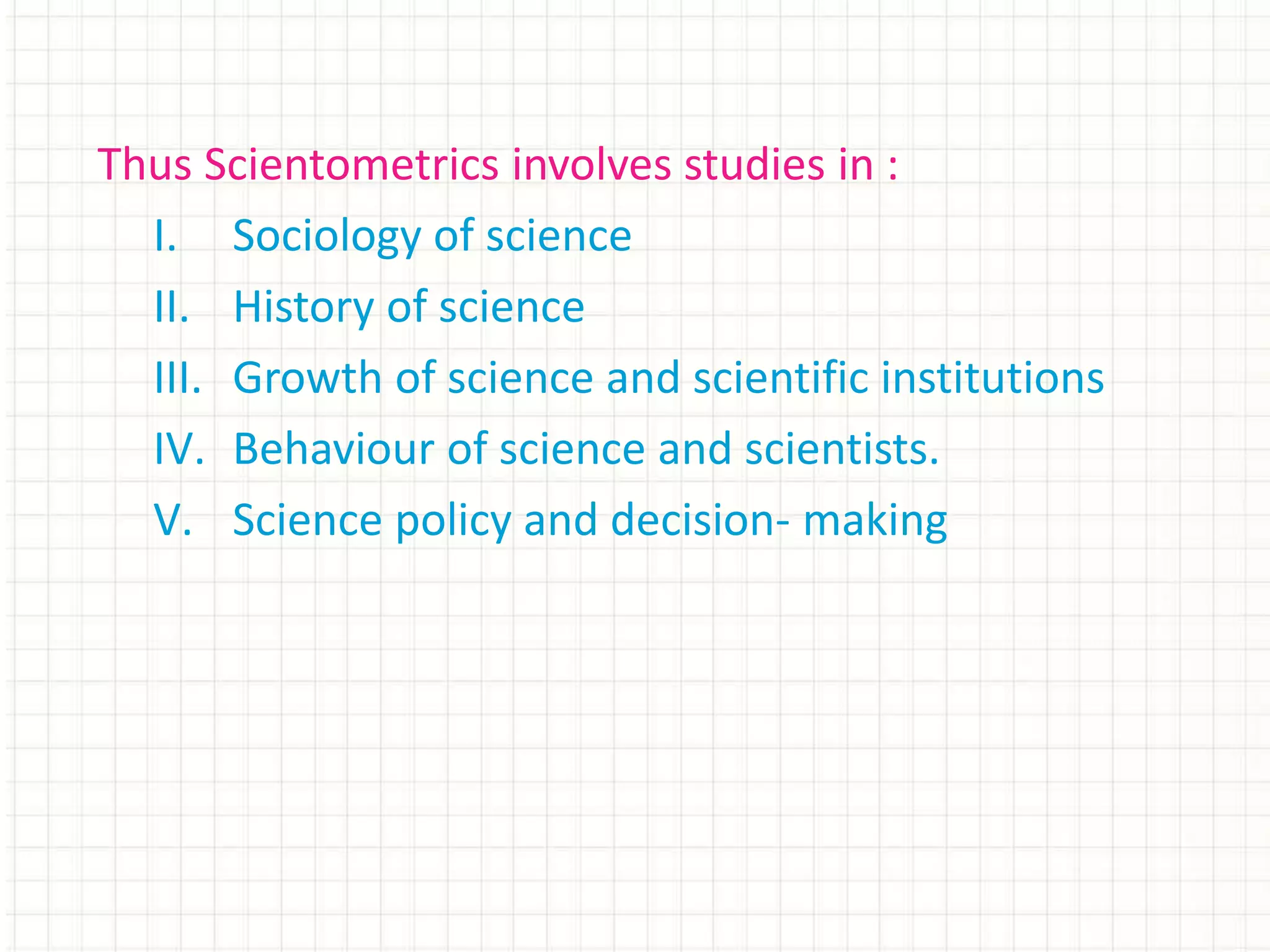 Scientometrics | PPTX