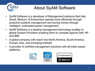 SyAM Software Solutions Overview | PPTX | Operating Systems | Computer ...