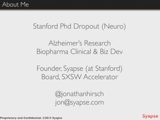 Syapse Presentation at Health2.0 Silicon Valley meetup 7-16-13 | PPT