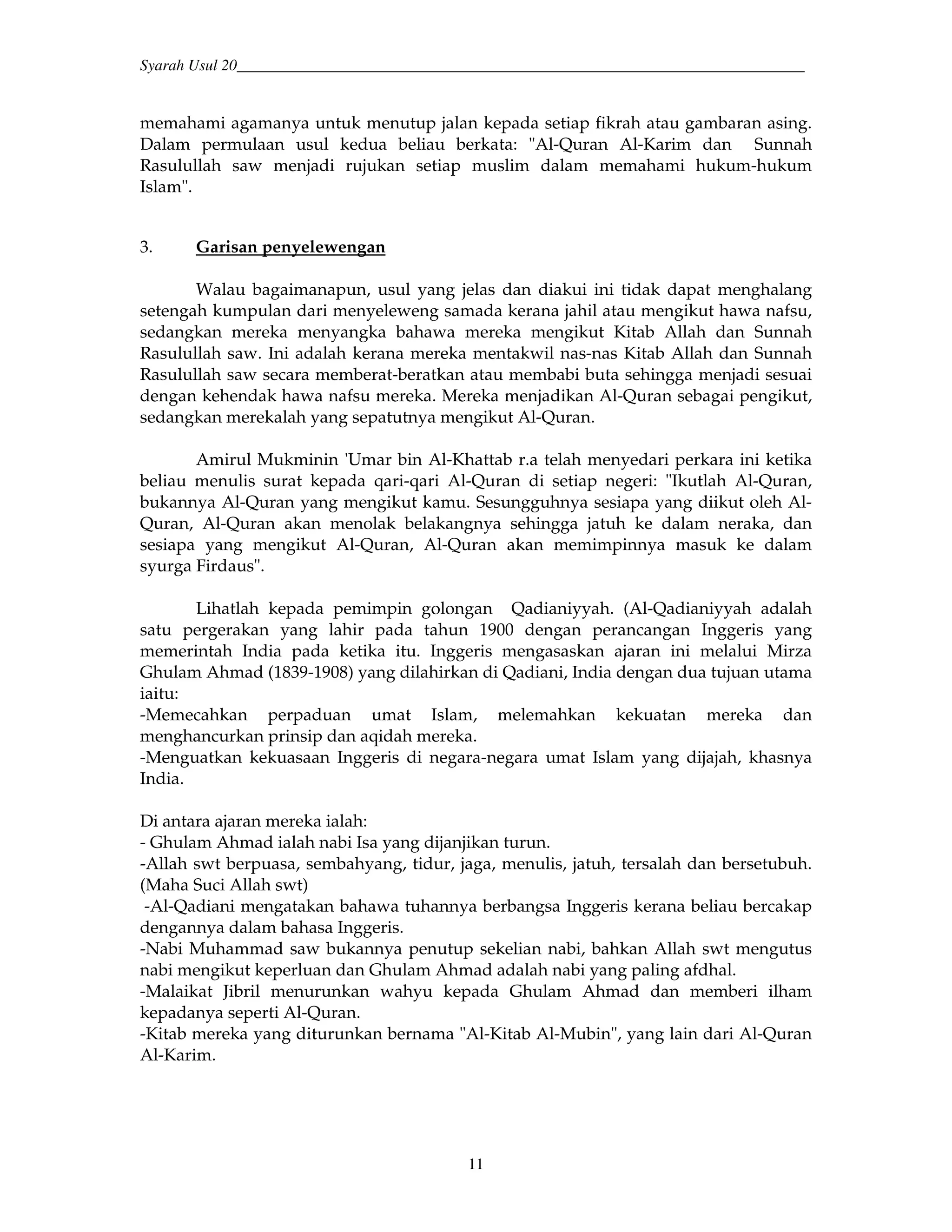 Syarah Panjang Usul 20 - Imam Hassan al Banna (IHAB) | PDF