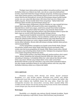 Syarah Pendek Usul 20 - Imam Hassan al Banna (IHAB) | PDF