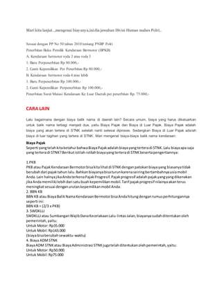 Syarat mutasi kendaraan | PDF