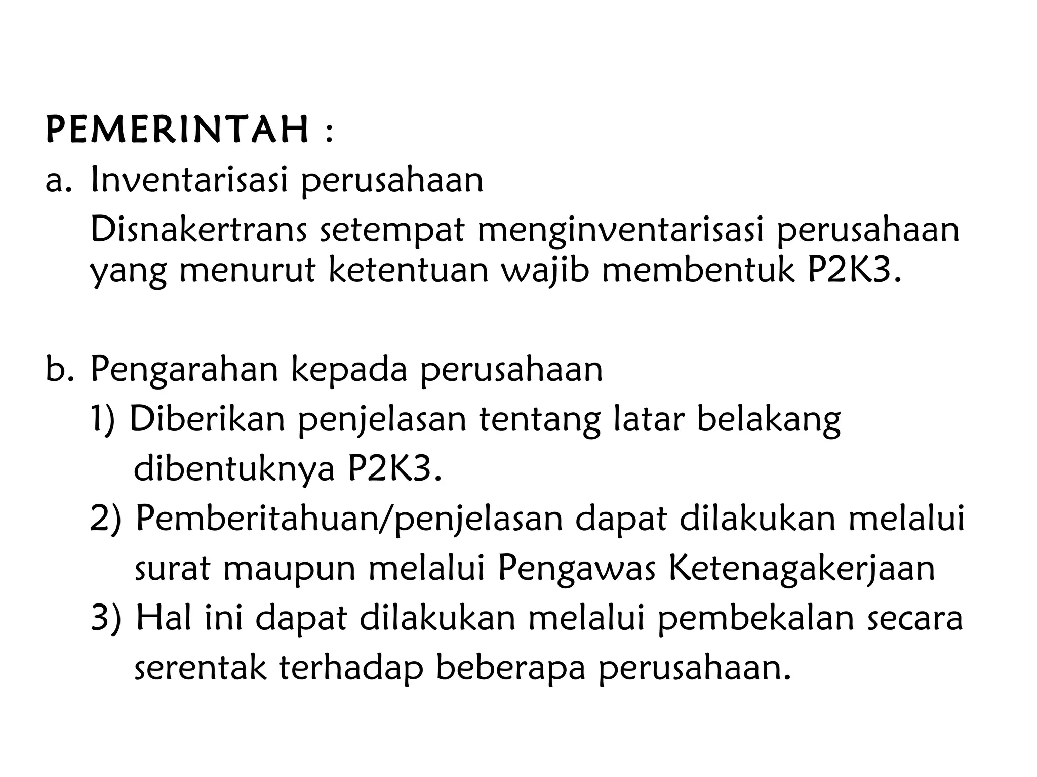 Syarat pembentukan P2K3 | PPT