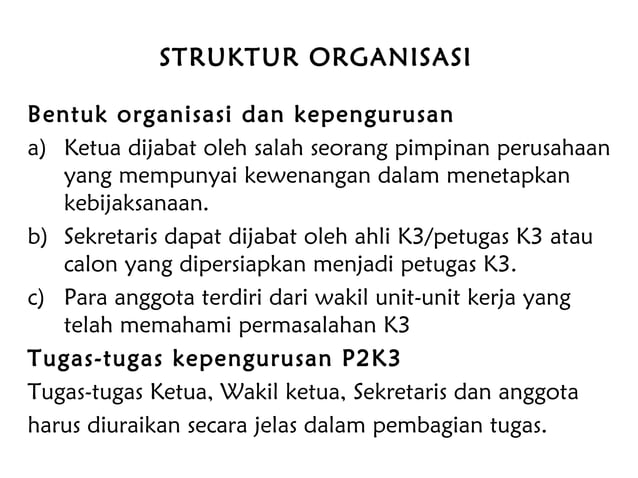 Syarat pembentukan P2K3 | PPT