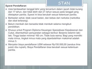 Syarat Pendaftaran STAN | PPTX
