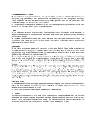 Syarat standar pengiriman pt tiki jne | PDF