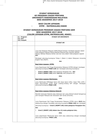 Syarat stpm setaraf | PDF