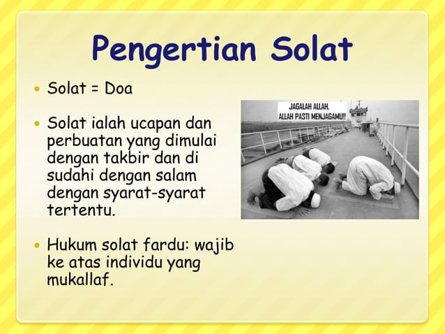 Solat: Pengertian, Syarat, Rukun & Sunat | PPTX