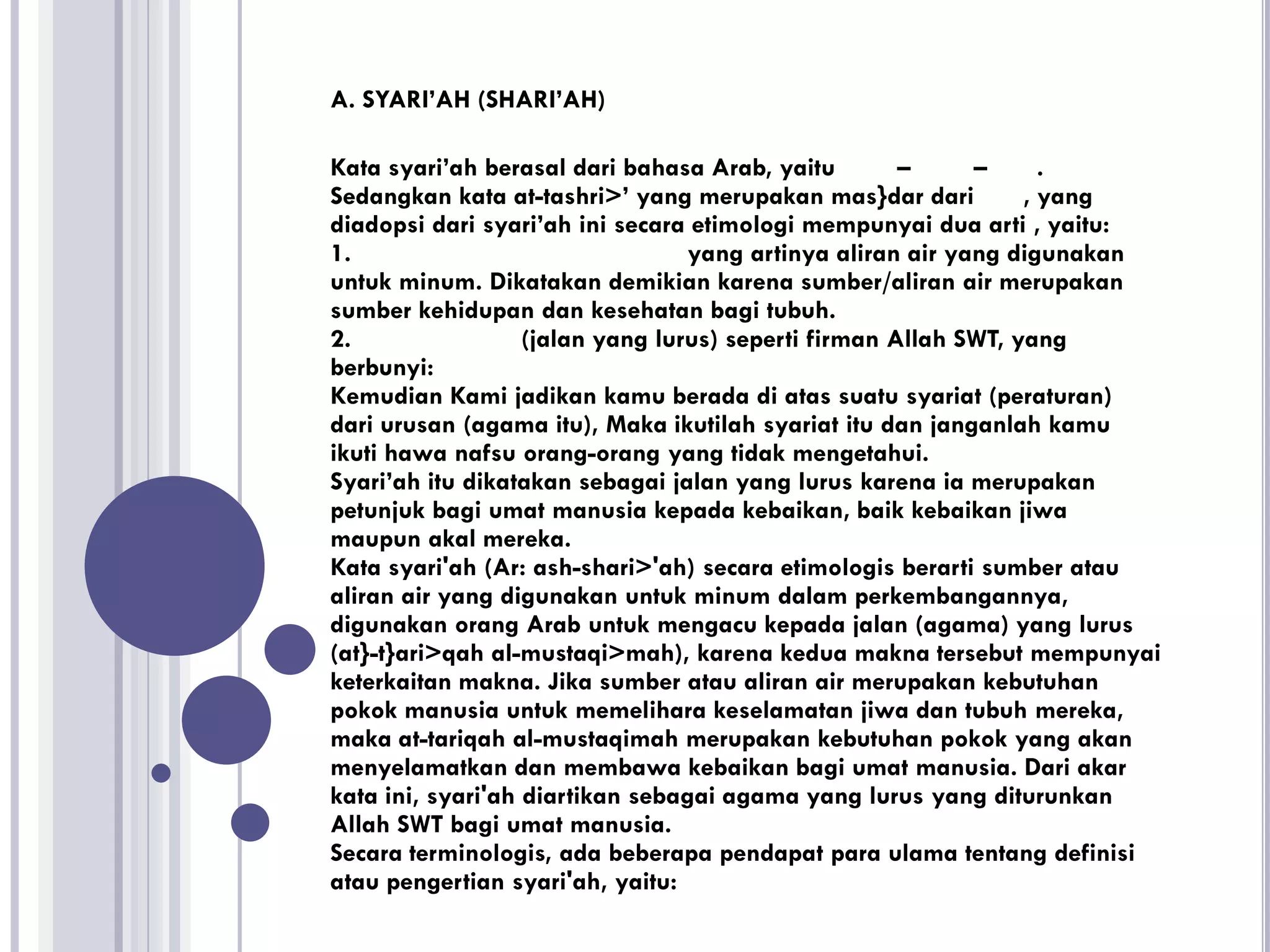 Syariah,fikih dan hukum islam | PPTX