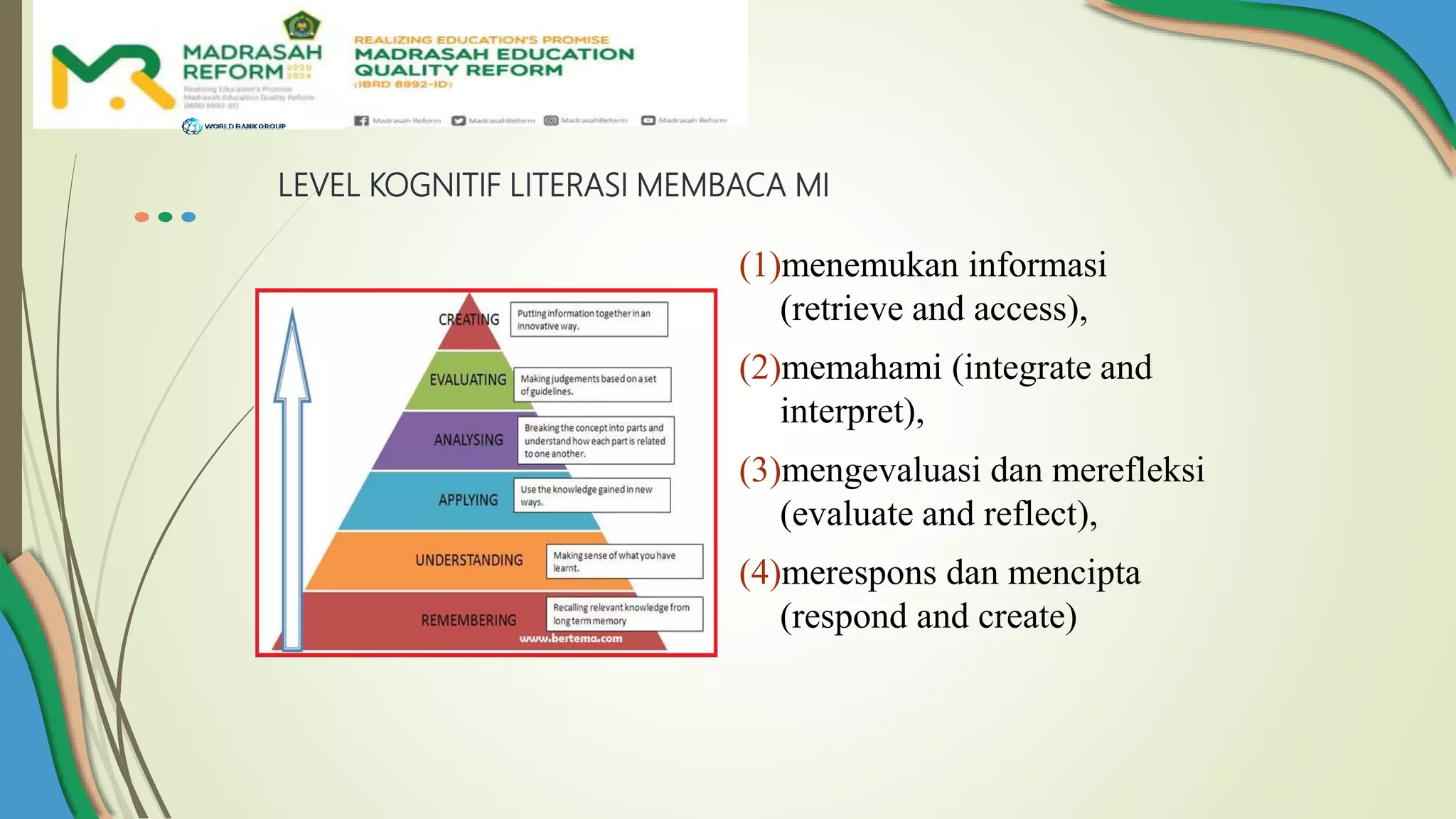 Literasi Membaca Jenjang Kemahiran Terampil dan Perlu Ruang Kreasi | PPT
