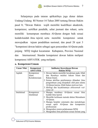 Syarifudin ambon, sertifikasi dewan hakim mtq | PDF