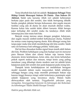 Syarifudin, kejujuran sebagai tren hidup | PDF