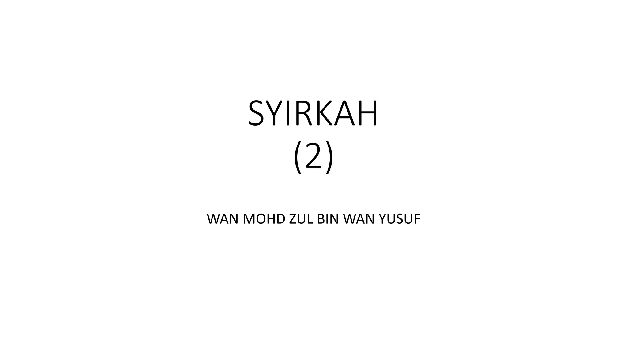 Syarikah 1 | PPT