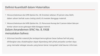 materi tentang teori akuntansi materialitas (Materiality) | PPTX