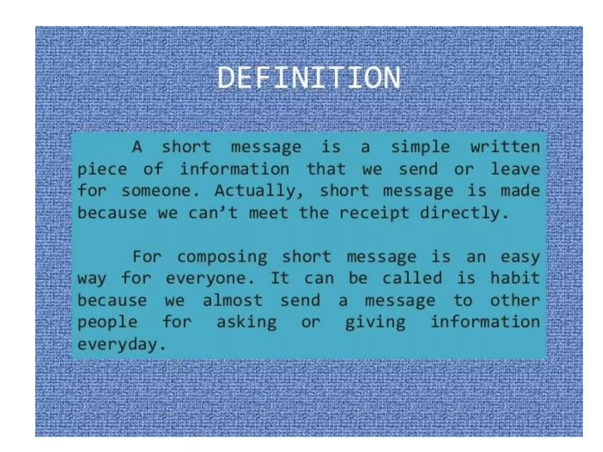 Short Message Service (SMS) | PPT