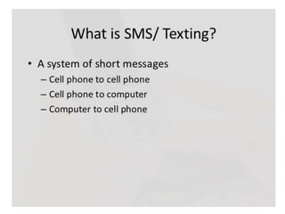 Short Message Service (SMS) | PPT