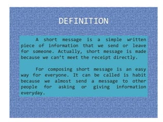 Short Message Service (SMS) | PPT
