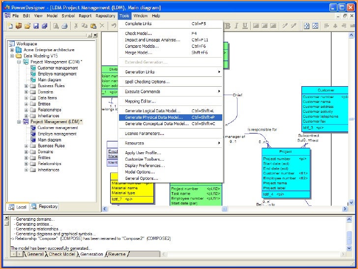 Sybase: Power Designer