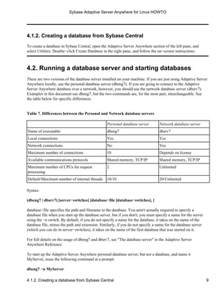 Sybase Adaptive Server Anywhere for Linux | PDF