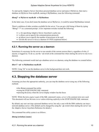 Sybase Adaptive Server Anywhere for Linux | PDF