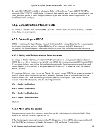 Sybase Adaptive Server Anywhere for Linux | PDF