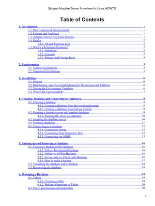 Sybase Adaptive Server Anywhere for Linux | PDF