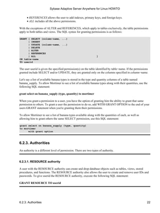 Sybase Adaptive Server Anywhere for Linux | PDF