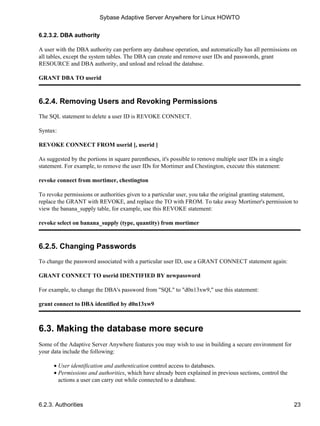 Sybase Adaptive Server Anywhere for Linux | PDF