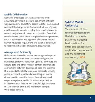 Sybase Enterprise Mobility Pdf | PDF