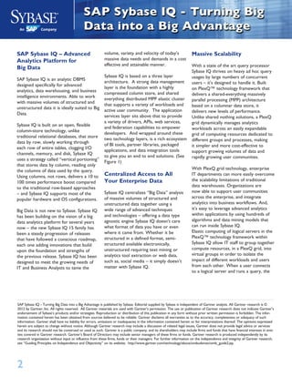 Sybase IQ ve Big Data | PDF