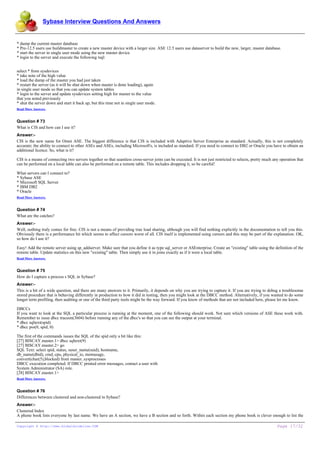 Sybase job interview_preparation_guide | PDF