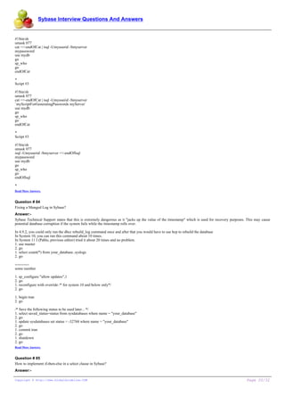 Sybase job interview_preparation_guide | PDF