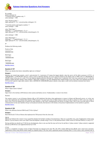 Sybase job interview_preparation_guide | PDF