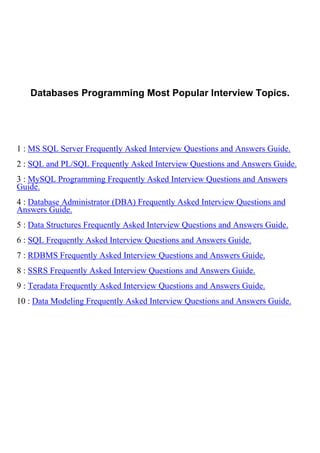 Sybase job interview_preparation_guide | PDF