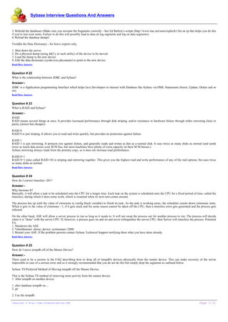 Sybase job interview_preparation_guide | PDF