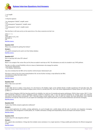 Sybase job interview_preparation_guide | PDF