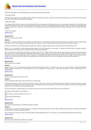 Sybase job interview_preparation_guide | PDF