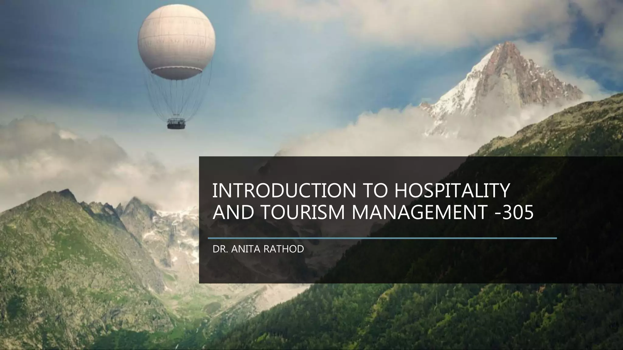 Introduction to Hospitality and Tourism Management | PPTX