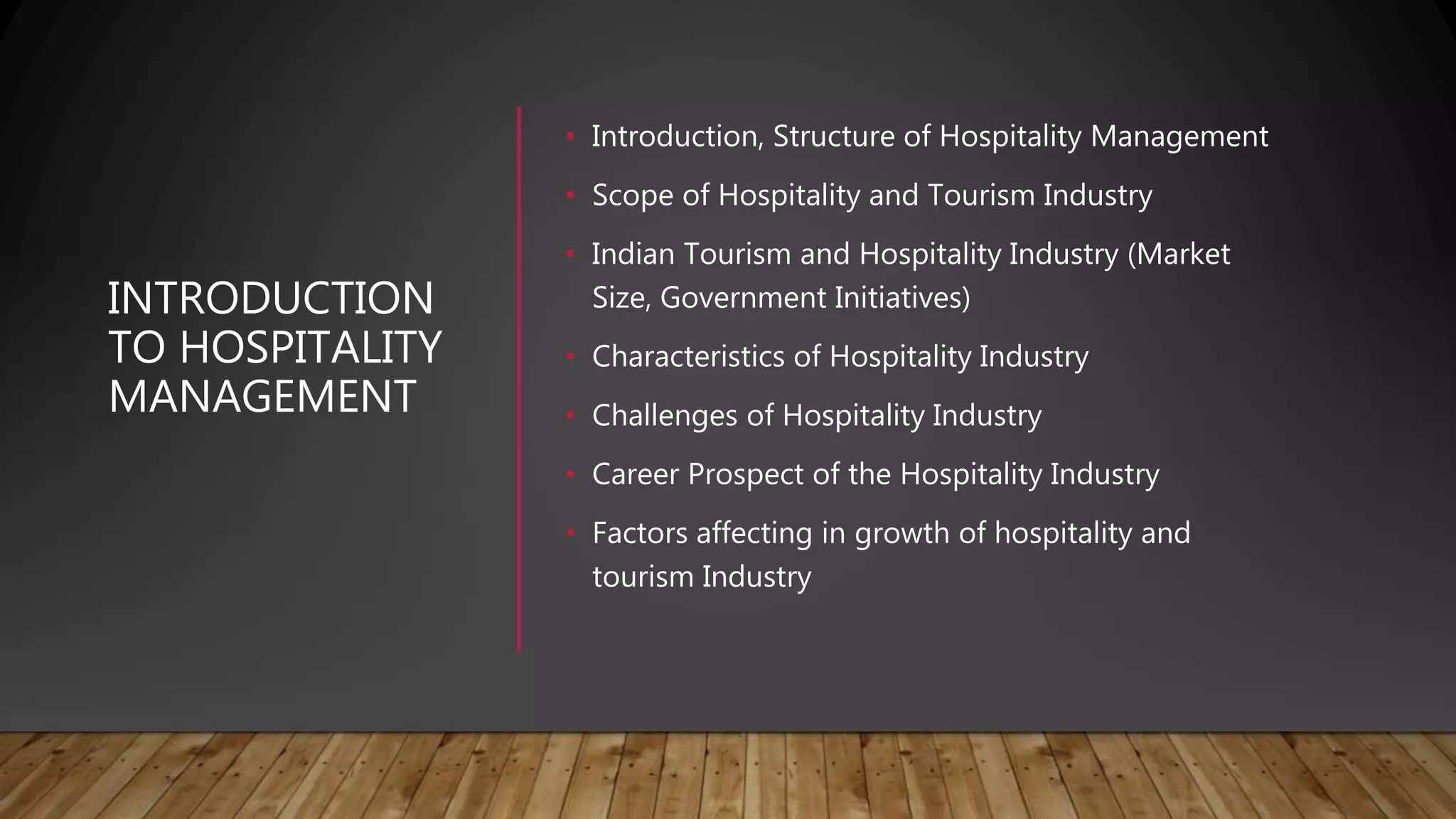 Introduction to Hospitality and Tourism Management | PPTX
