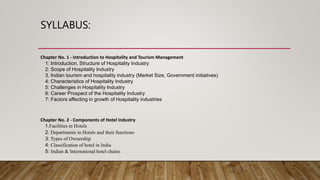 Introduction to Hospitality and Tourism Management | PPTX
