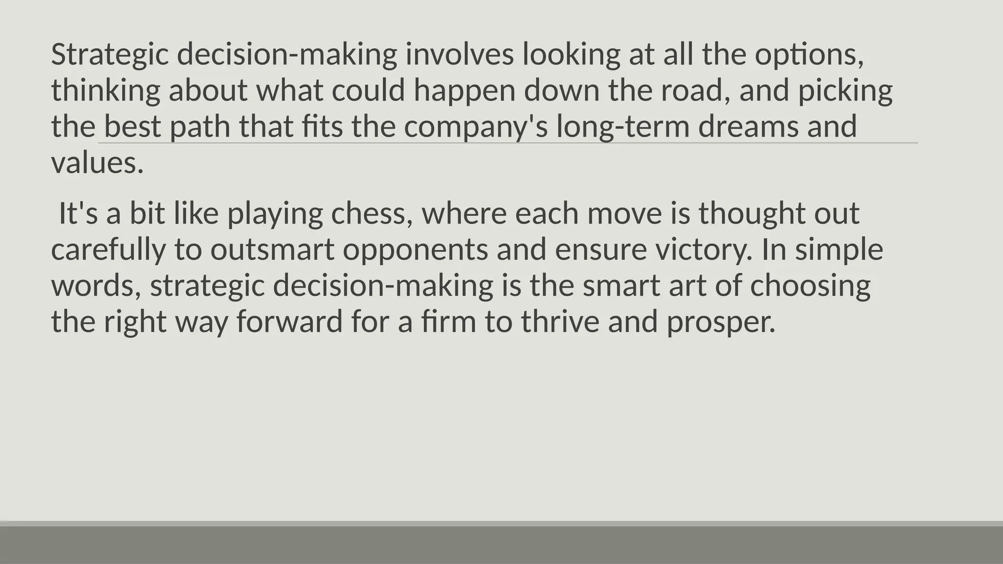 Strategic Decision Making Process Points Pptx