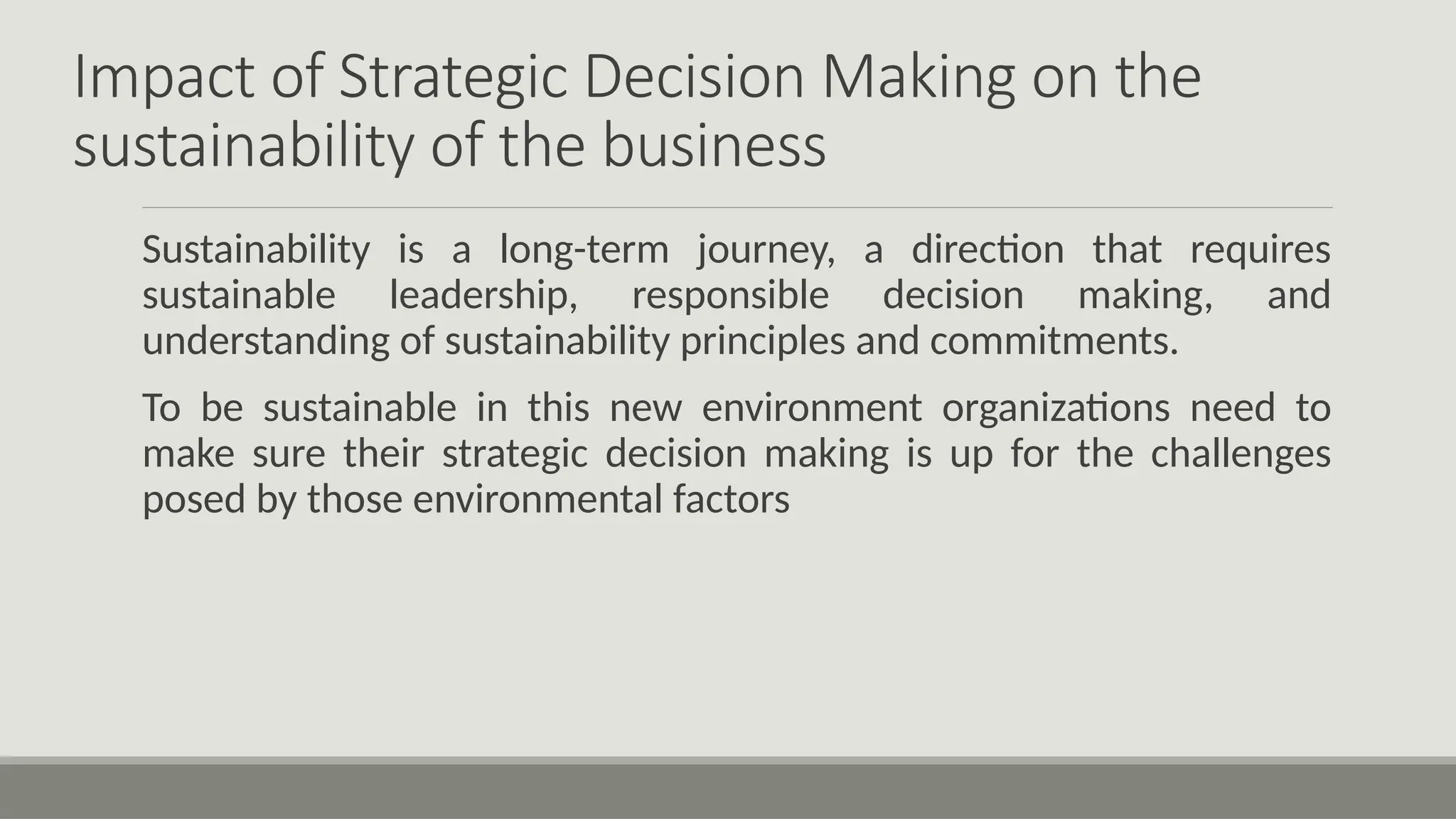 Strategic Decision Making Process points | PPT
