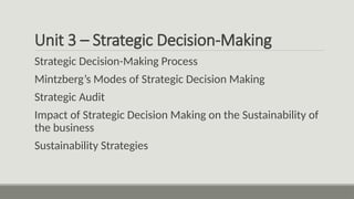 Strategic Decision Making Process points | PPTX