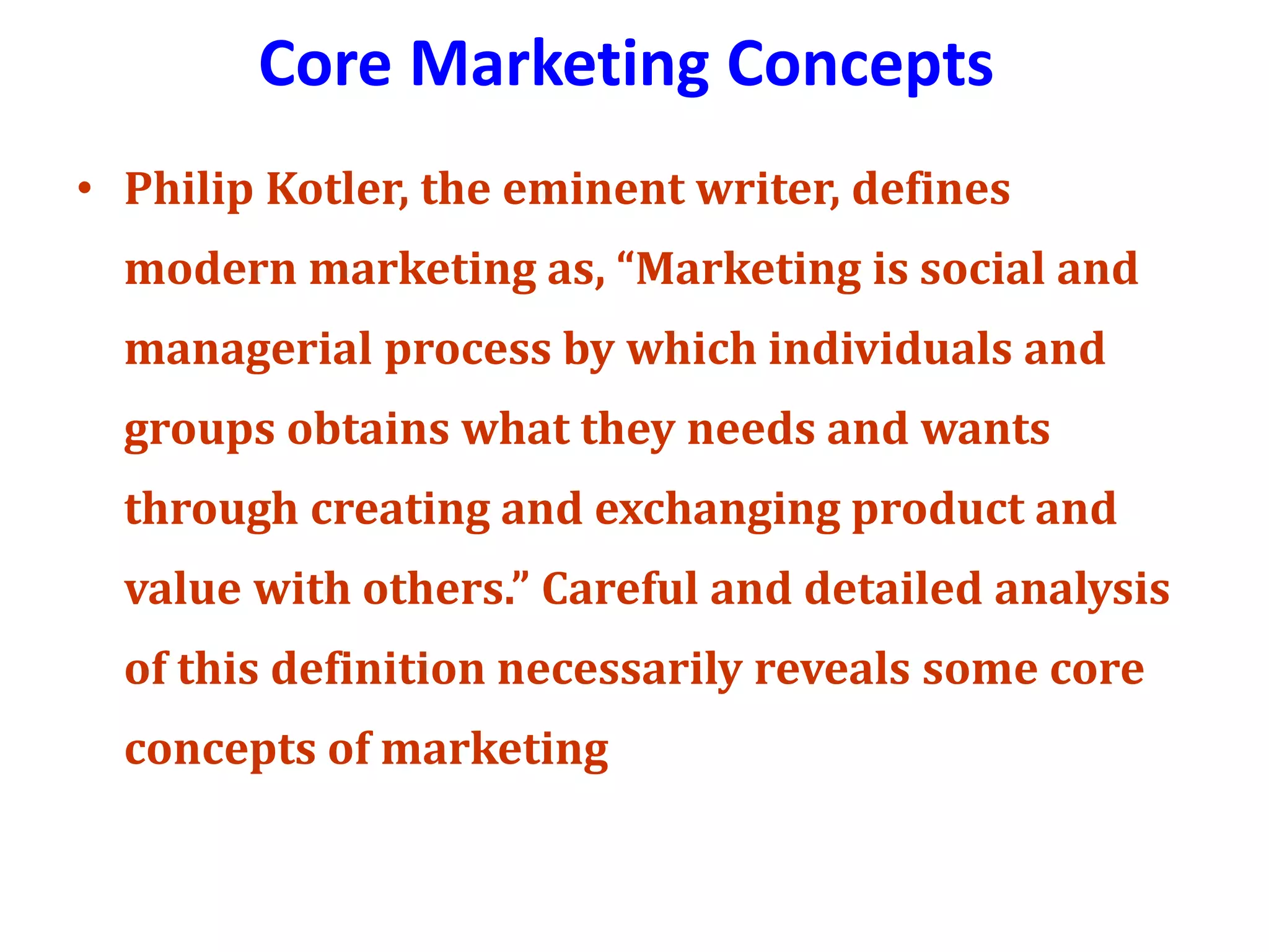 Core Marketing Concepts | PPTX