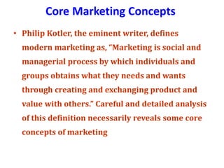 Core Marketing Concepts | PPT
