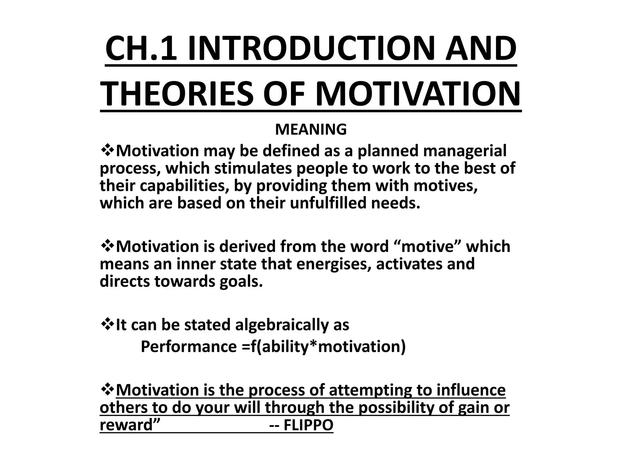 Sy bms ch1 motivation and leadership | PPTX